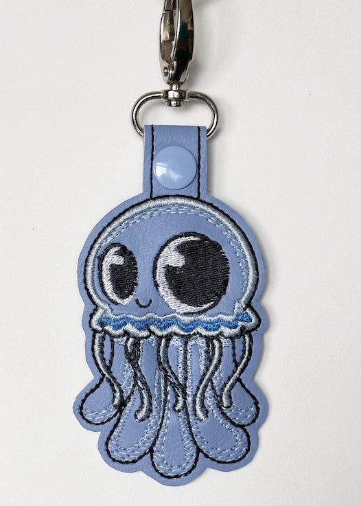 Chibi Jellyfish Key Fob – Purple Coffee Studios