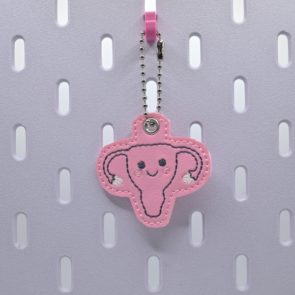 Kawaii Uterus Key Chain – Purple Coffee Studios